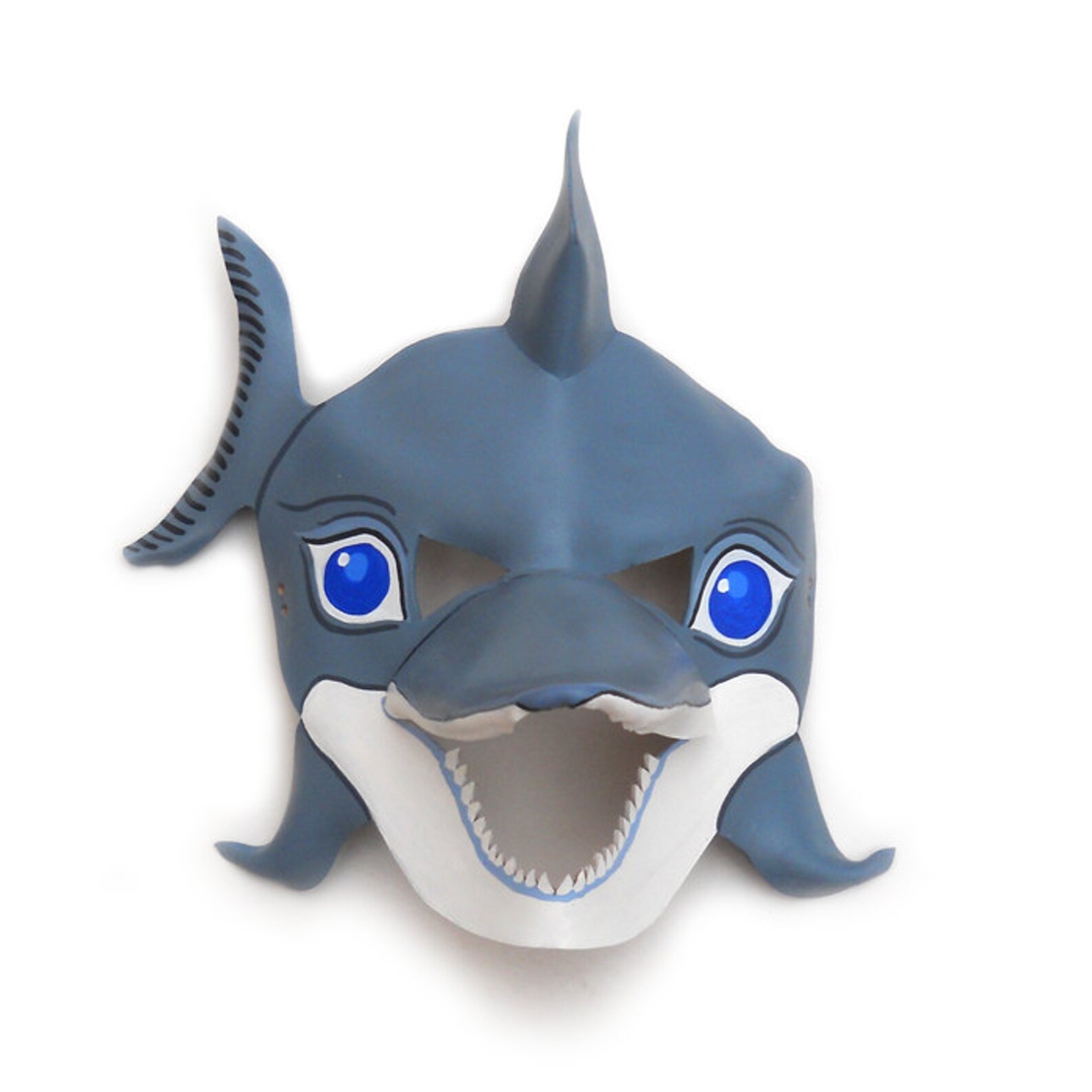 Dolphin Mask Halloween Leather Masks Animal White Grey Dauphin | Etsy