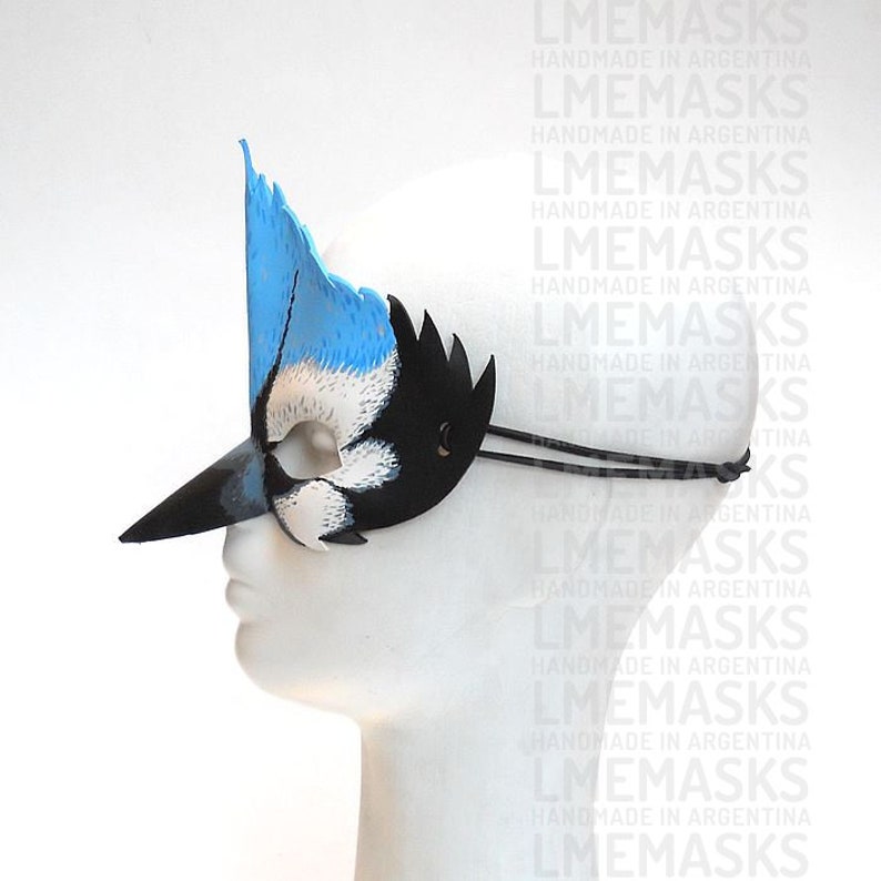 Blue Jay Bird Leather Mask Mountain Bluebird Animal Light Sky | Etsy
