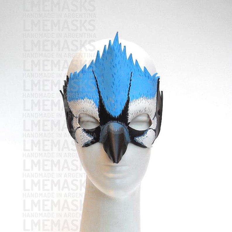 Blue Jay Bird Leather Mask Mountain Bluebird Animal Light Sky | Etsy