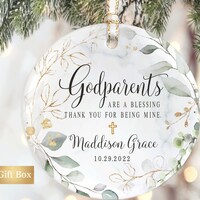 Custom Promise to Godson or Goddaughter Ornament From Godparent 2025 ...