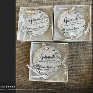 Personalized Godparents Porcelain Ornament - Godparents Gift From ...