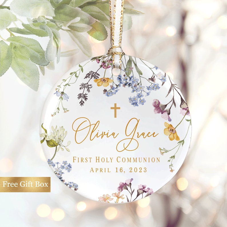 Personalized Porcelain Ornament First Communion Gift for - Etsy