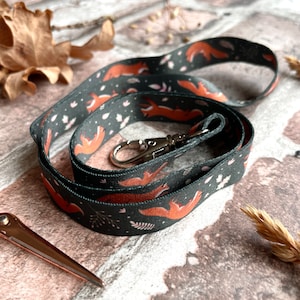Woodland Lanyard Fox Design | Cute Lanyard | Witch Lanyard | Fox Art ...