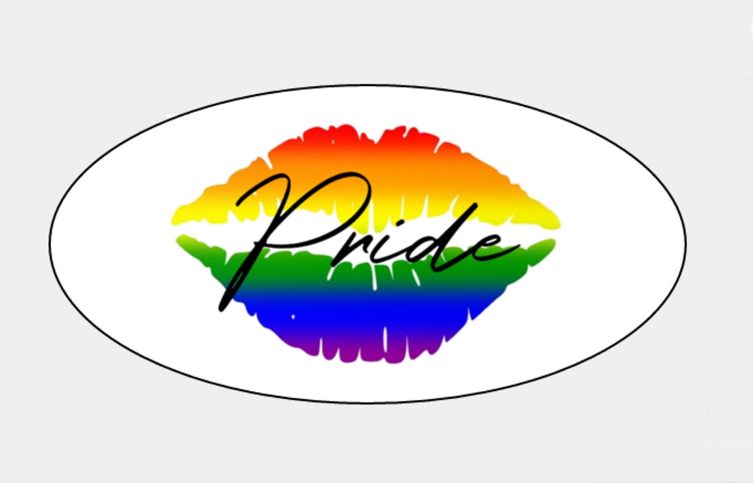 54 LGBT LGBTQ Pride Kiss Oval Shaped Lips Stickers Envelope Seals ...