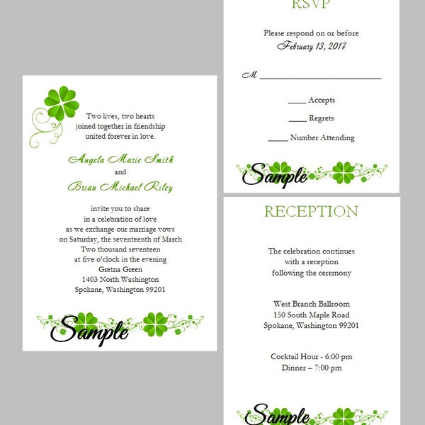 Shamrock Wedding - Etsy