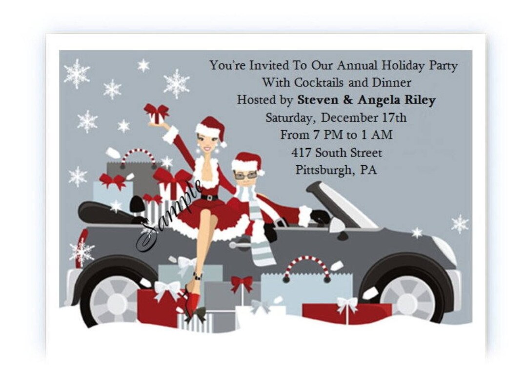 12 Personalized Custom Holiday Cocktail Party Christmas Party ...
