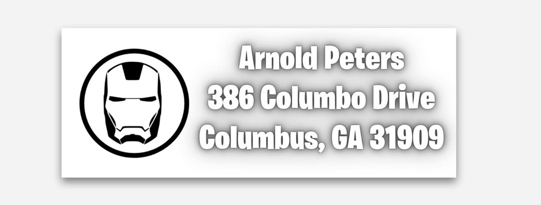90 Personalized Custom Iron Man Address Labels Stickers - Etsy