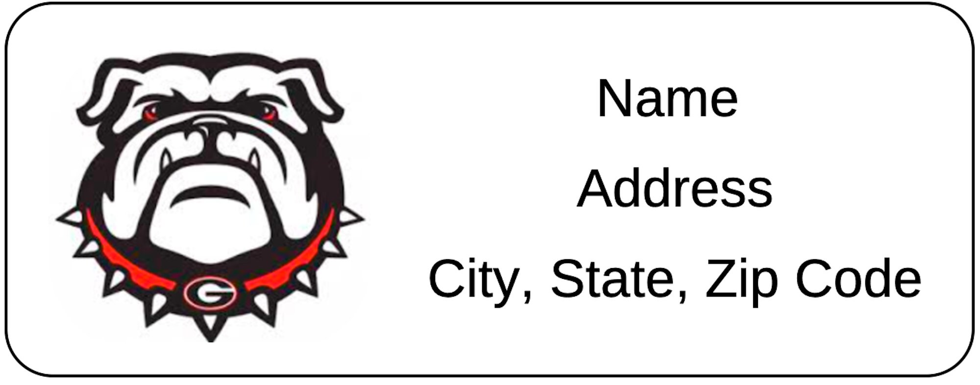 90 Personalized Custom Georgia Bulldog Address Labels Stickers Envelope ...