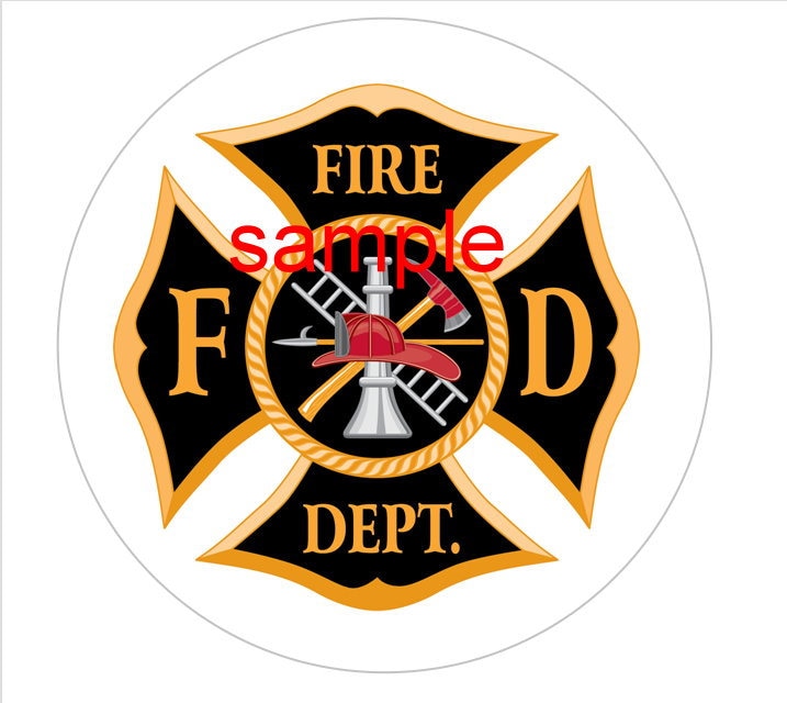 120 Personalized Custom Fire Department Firefighter Wedding Round ...