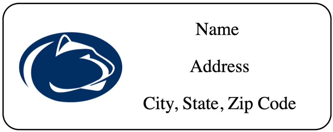 90 Personalized Custom Penn State Lions Address Labels Stickers ...