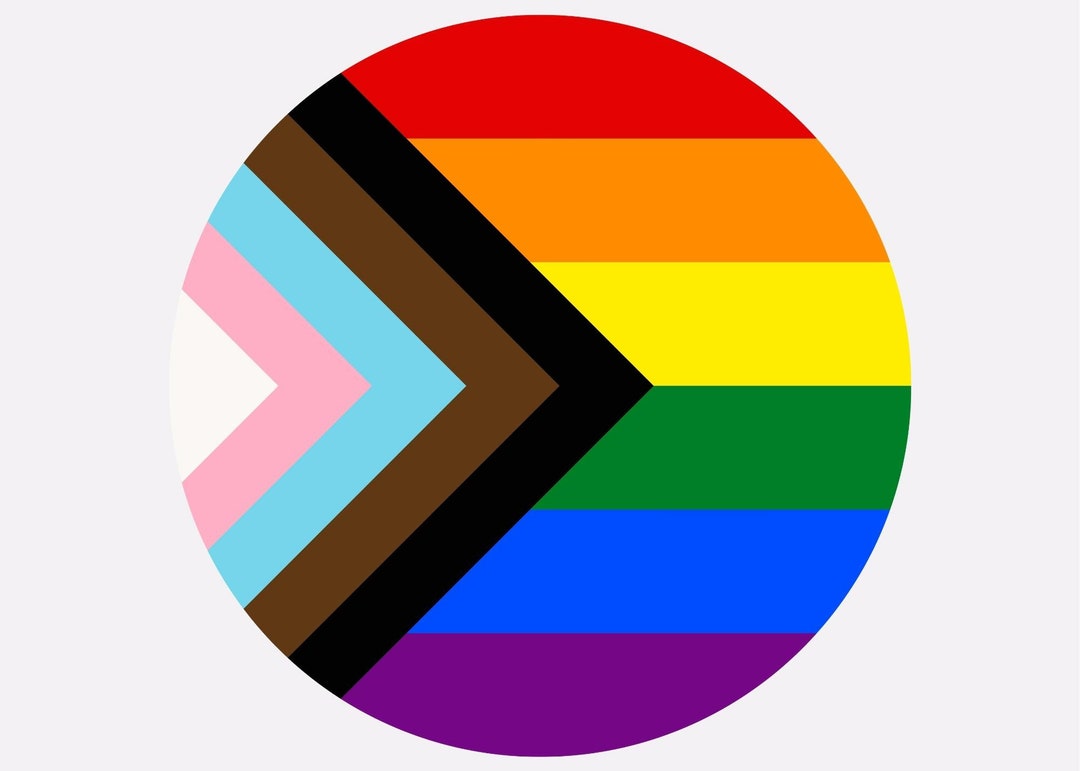 120 Pride Fully Inclusive Rainbow Flag Round Adhesive Envelope Seals - Etsy