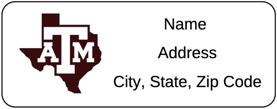 90 Personalized Custom Texas A&M Address Labels Stickers Envelope Seals ...
