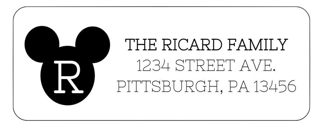 90 Personalized Custom Mickey and Minnie Disney Address Labels Stickers ...