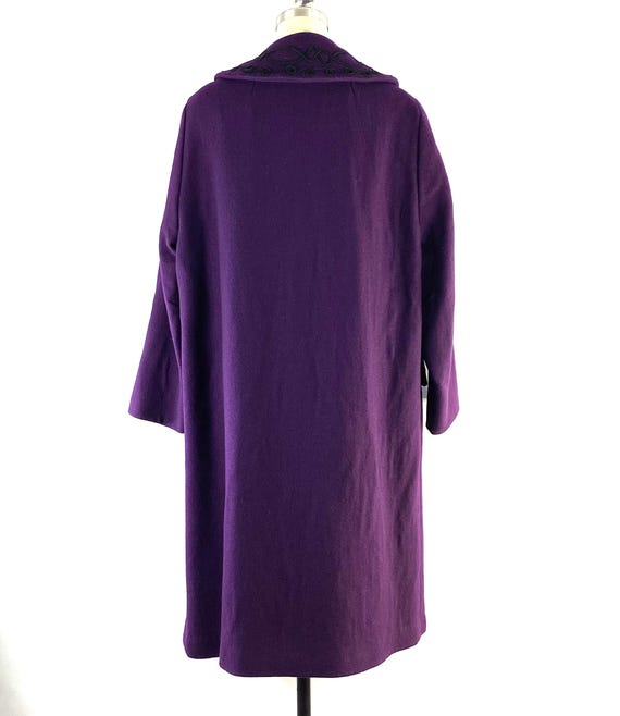 1950s wool overcoat - large - 1950s purple wool coat … - Gem