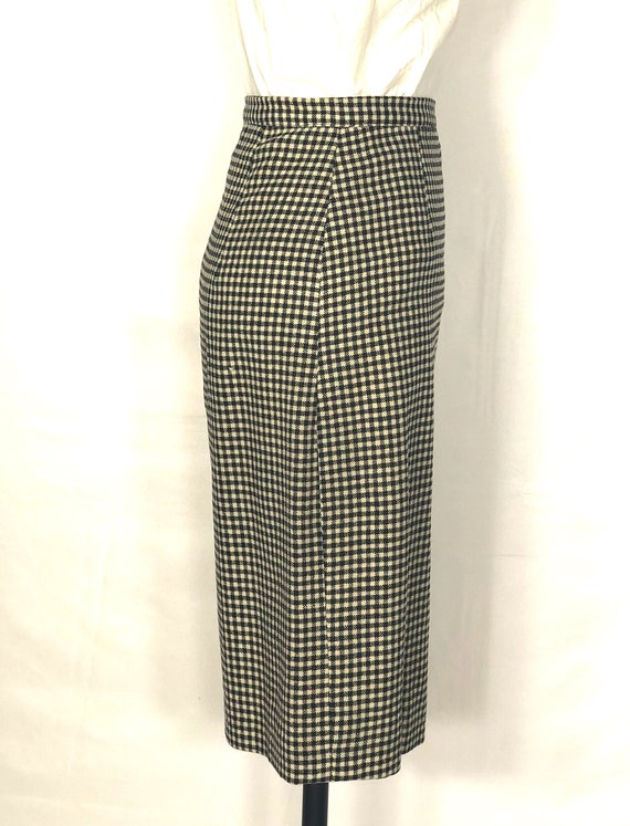 1950s checked wool pencil skirt - small - 1950s penci… - Gem
