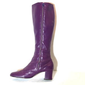 1960s Purple Go Go Boots - Size 6.5 - 1960s Mod Boots - 1960s Go Go ...