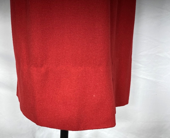 1960s red wool skirt - small - 1960s wool skirt with … - Gem