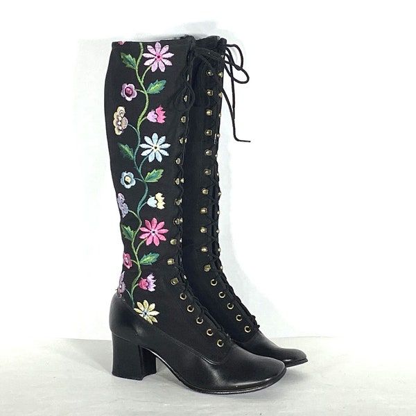 Embroidered Boots - Etsy