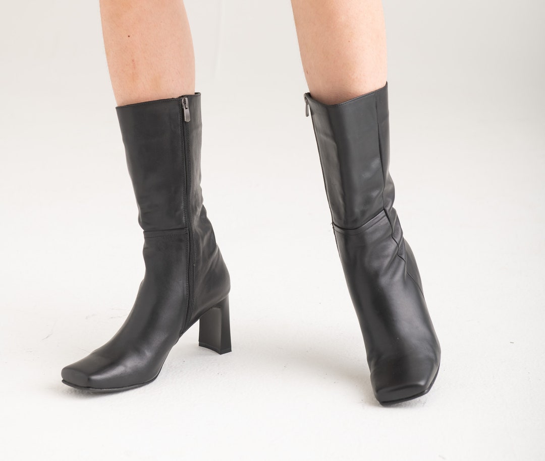 1990s Style Boots All Sizes Leather 1990s Ankle Boots Handmade Y2K ...