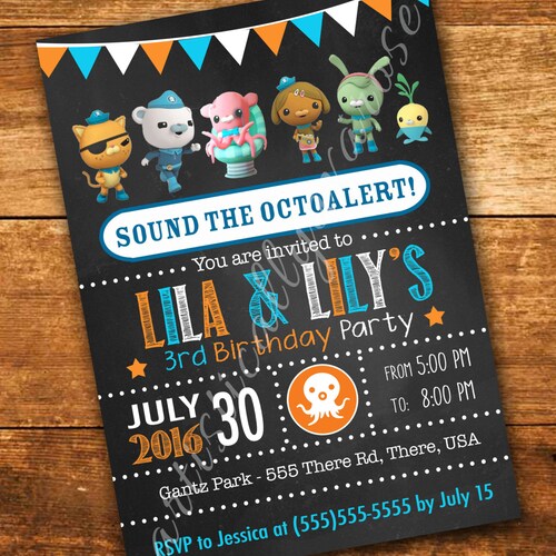 Octonauts Digital Birthday Party Invitation Instant Download - Etsy