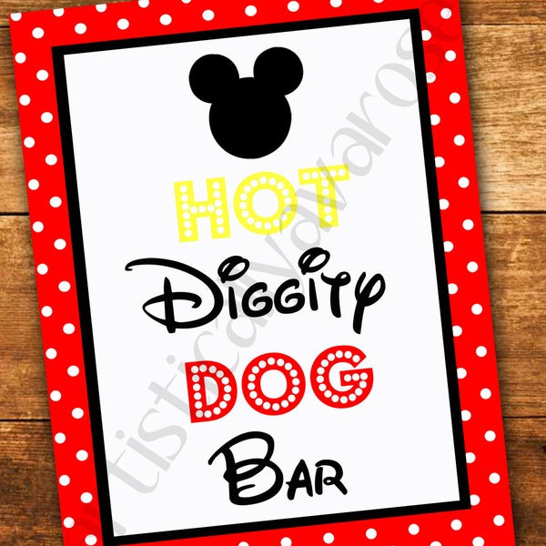 Hot Diggity Dog Bar Signs - Etsy