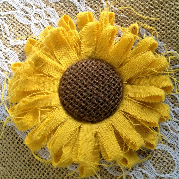 Burlap Sunflowers - Etsy