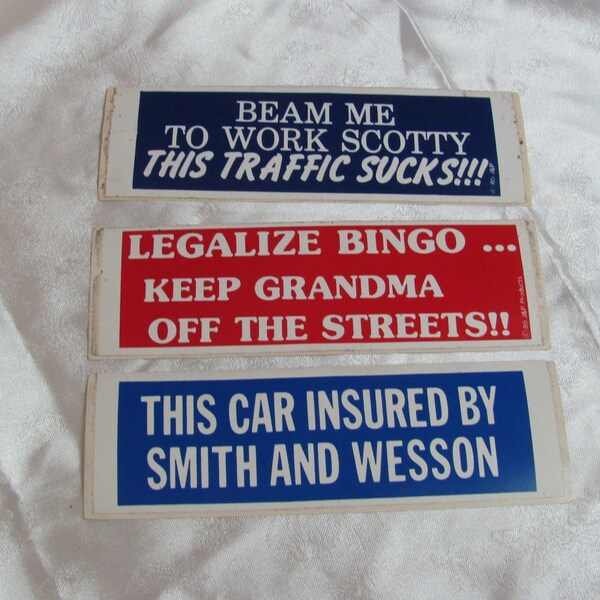 Vintage Bumper Stickers - Etsy
