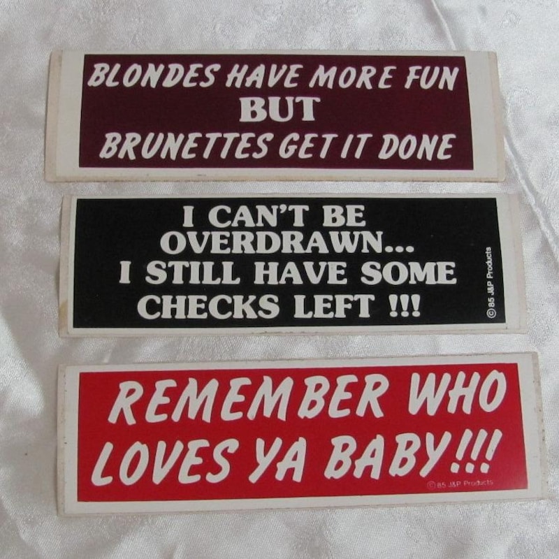 Vintage Bumper Stickers - Etsy