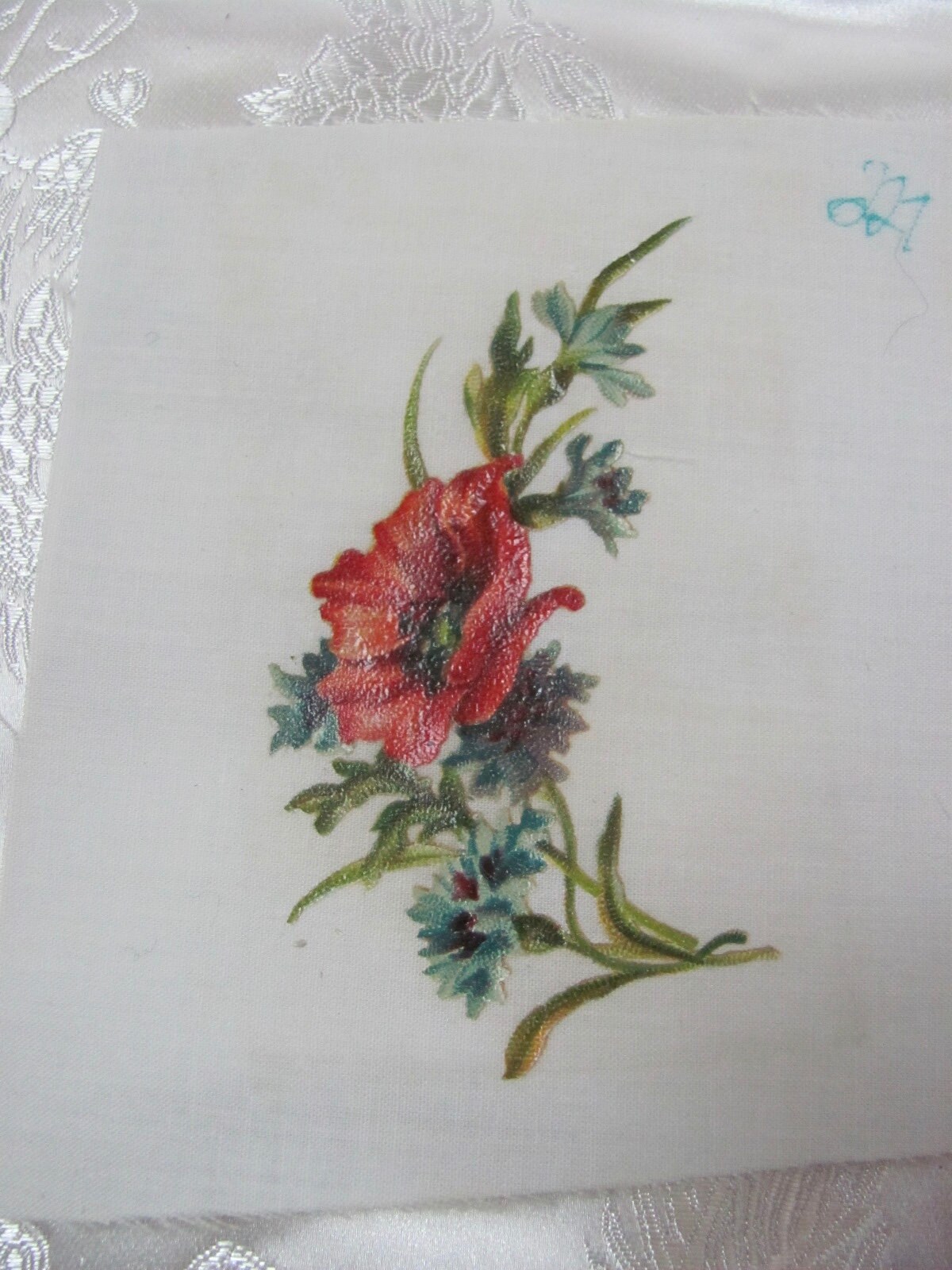Circa 1920's Poppy // Image Transfer for Wood Tile Leather Glass 8" X 5 ...