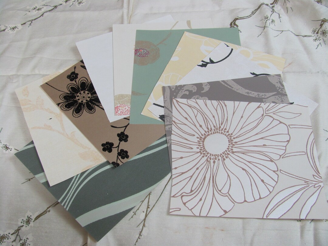 10 Wallpaper Sheets Assorted Patterns 20cm 8 Inch Square // for ...