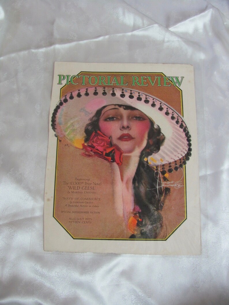 Pictorial Magazine Cover August 1925 // Rolf Armstrong Artist - Etsy