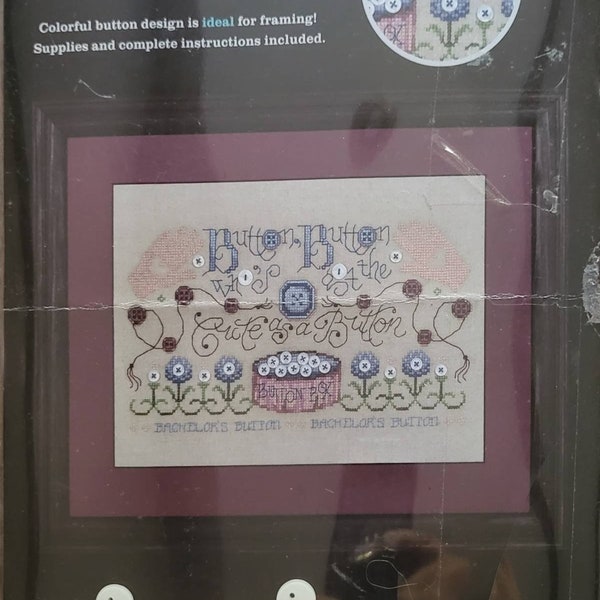 Cross Stitch With Buttons - Etsy