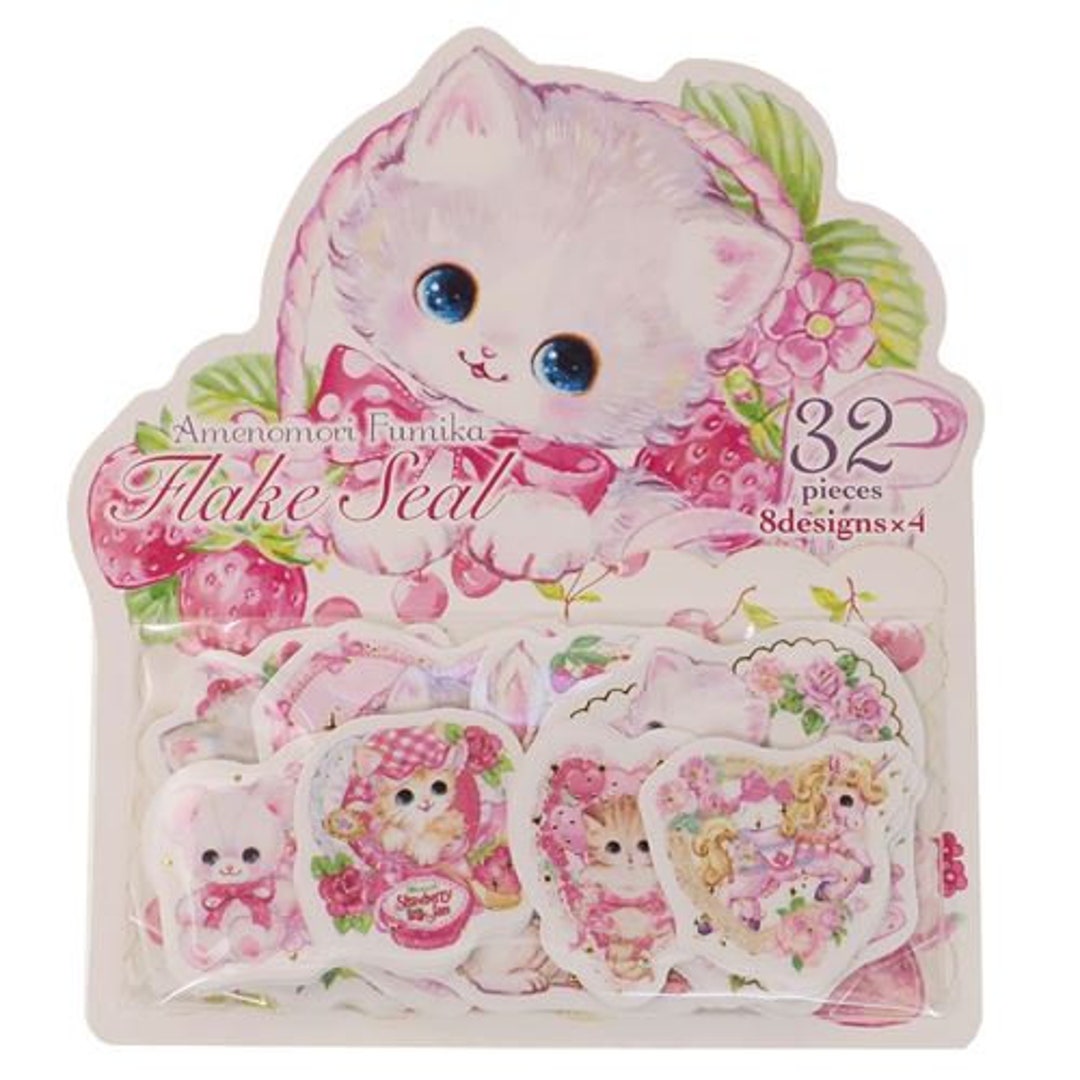 Cat & Animal Friends Stickers Flakes With Gold Accent 32 - Etsy