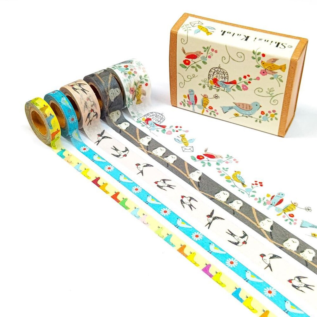 Birds Masking Tape Sets in Mini Box Shinzi Katoh Design - Etsy