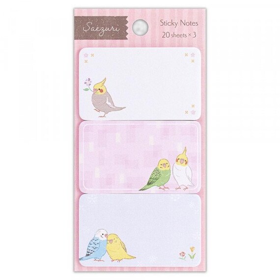 Budgie Budgerigar Parakeet Cockatiel Sticky Notes Flat Rate - Etsy