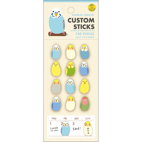 Die Cut Sticky Notes Budgie Cockatiel Lovebird 120 Pieces Flat - Etsy