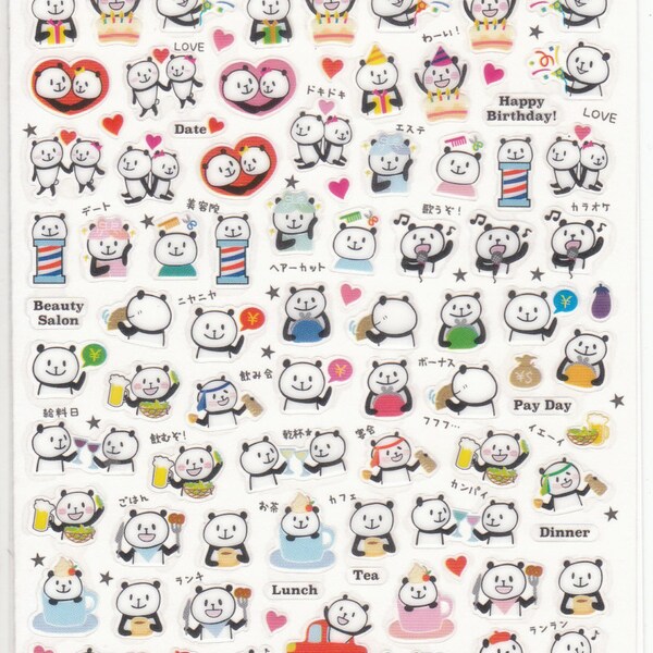 Panda Schedule Stickers - Etsy
