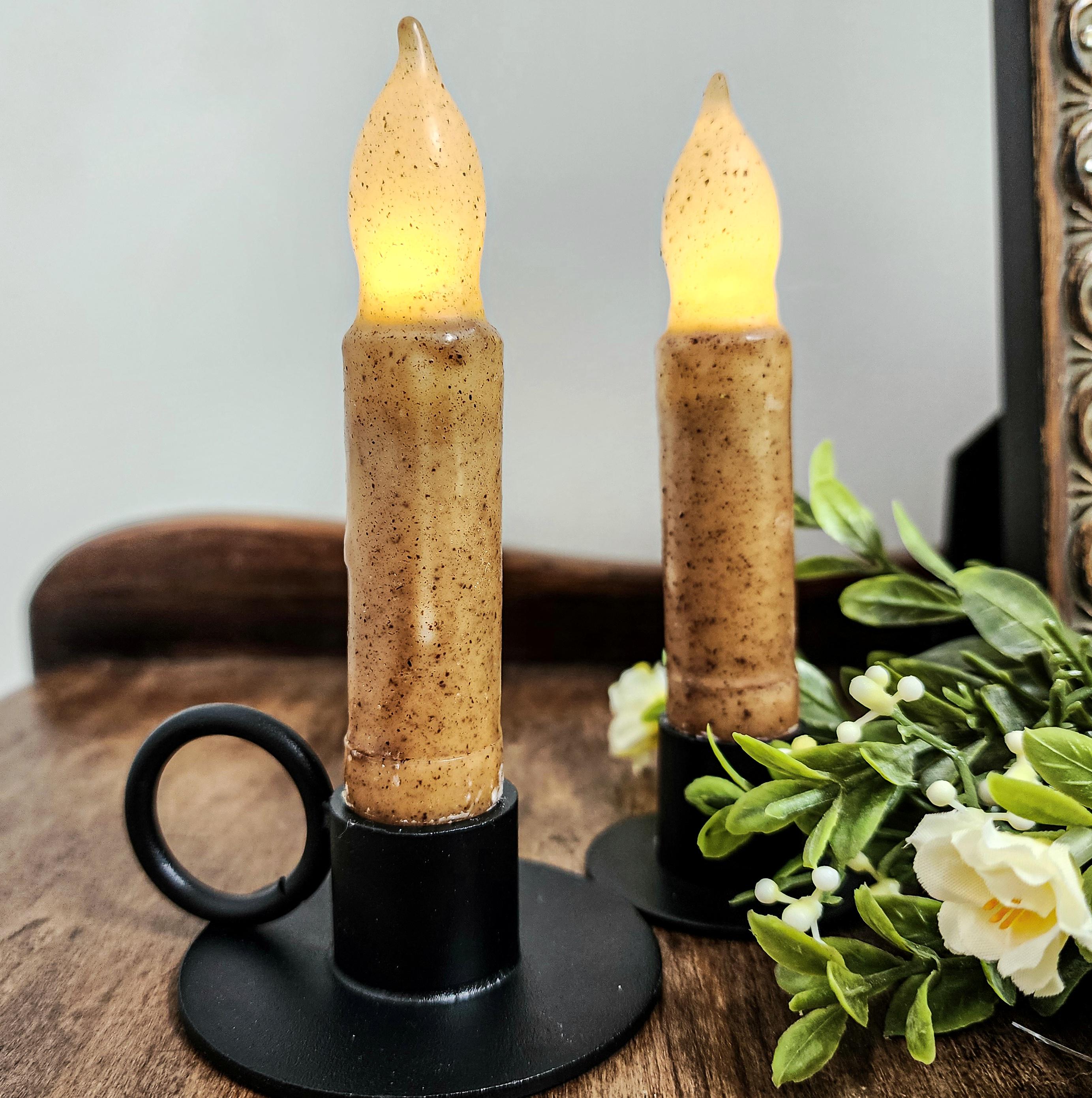Rustic Timer Taper Candles 4.5