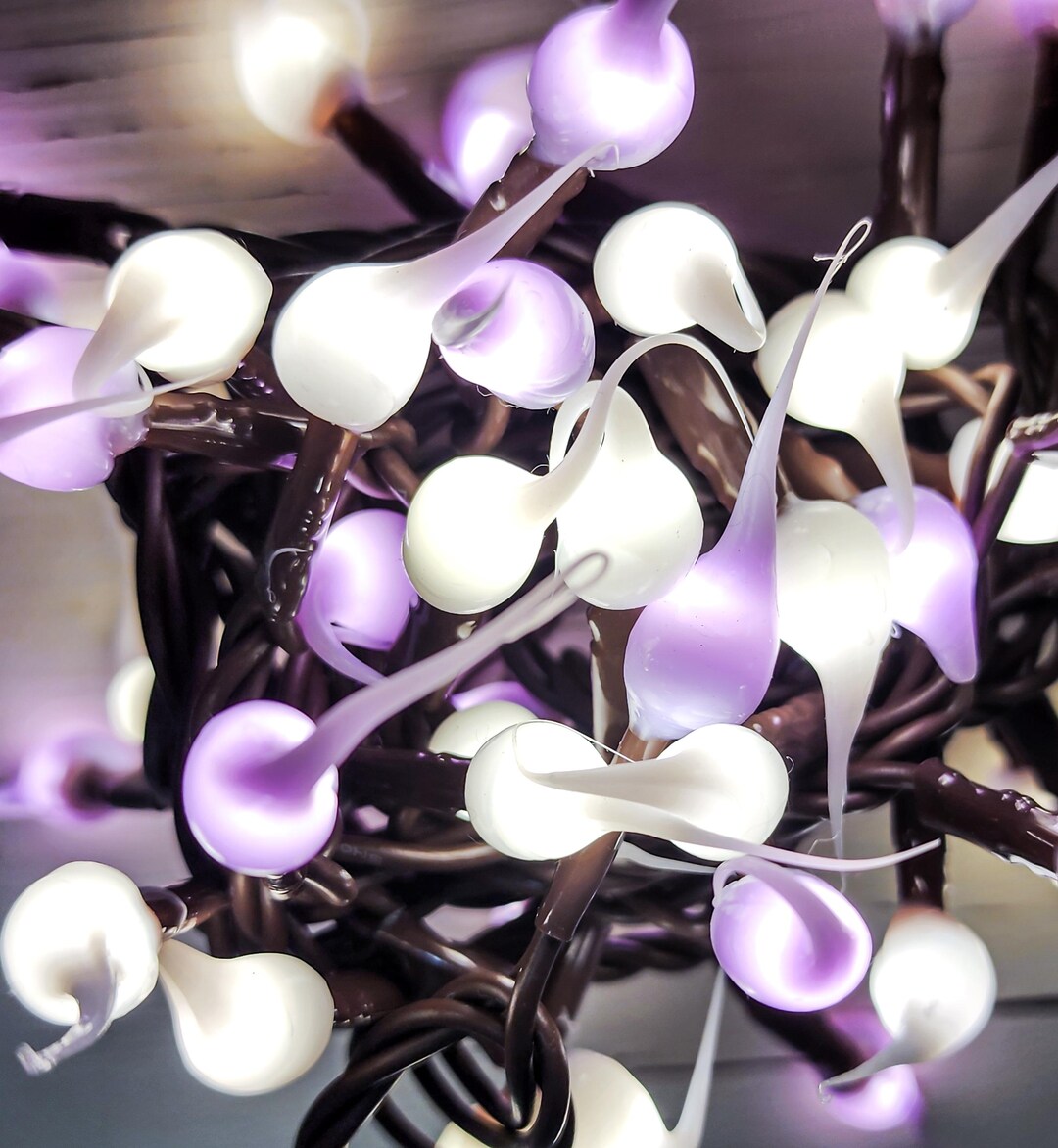 Lavender & White Hand Dipped LED String Lights 35 Ct. Light Strand - Etsy