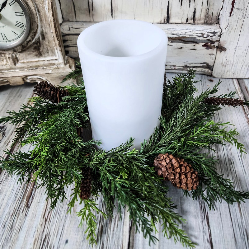 Large Winter Candle Ring - Etsy