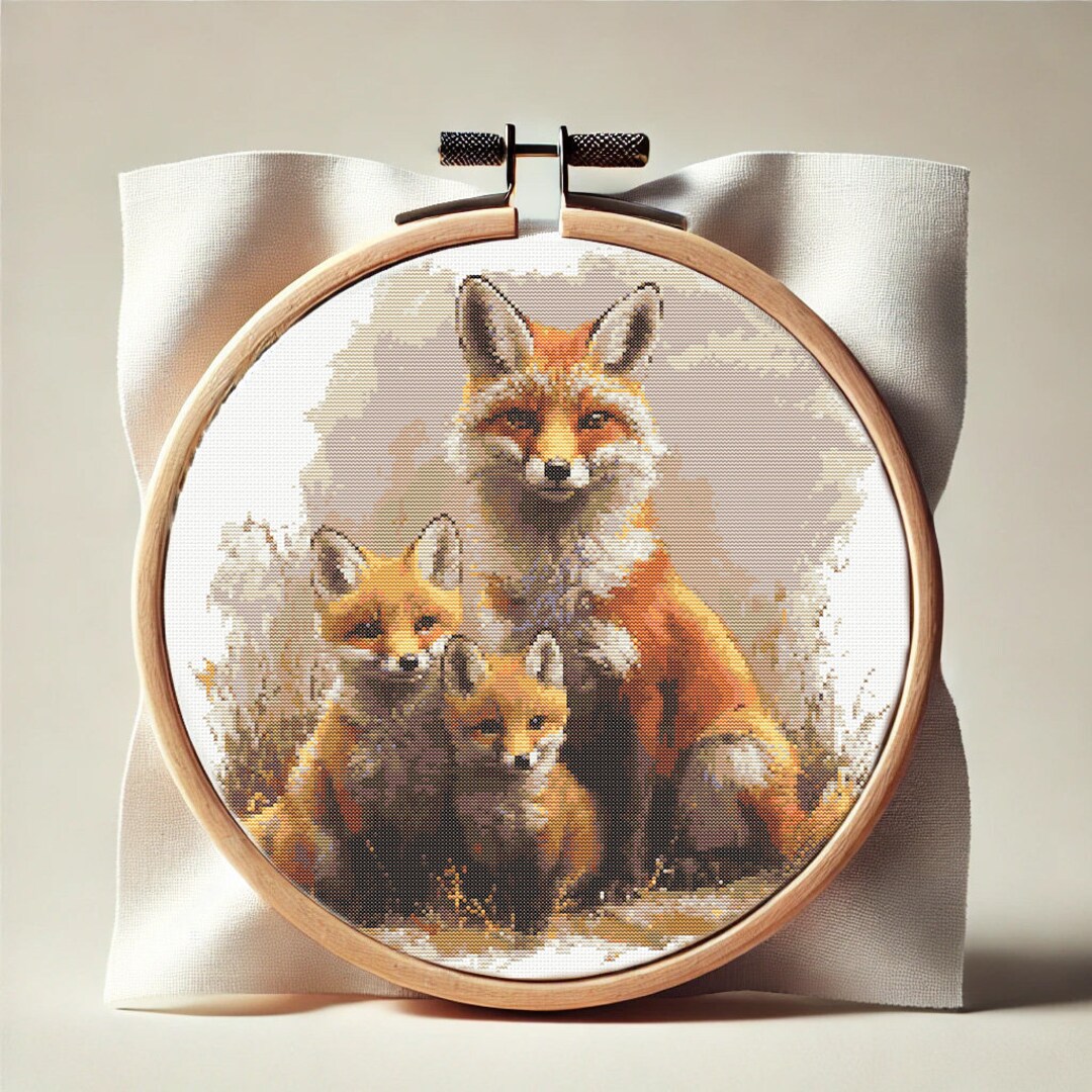 Fox Family (PDF) | Baby Room Decor | Easy to Follow | Animal Lover ...