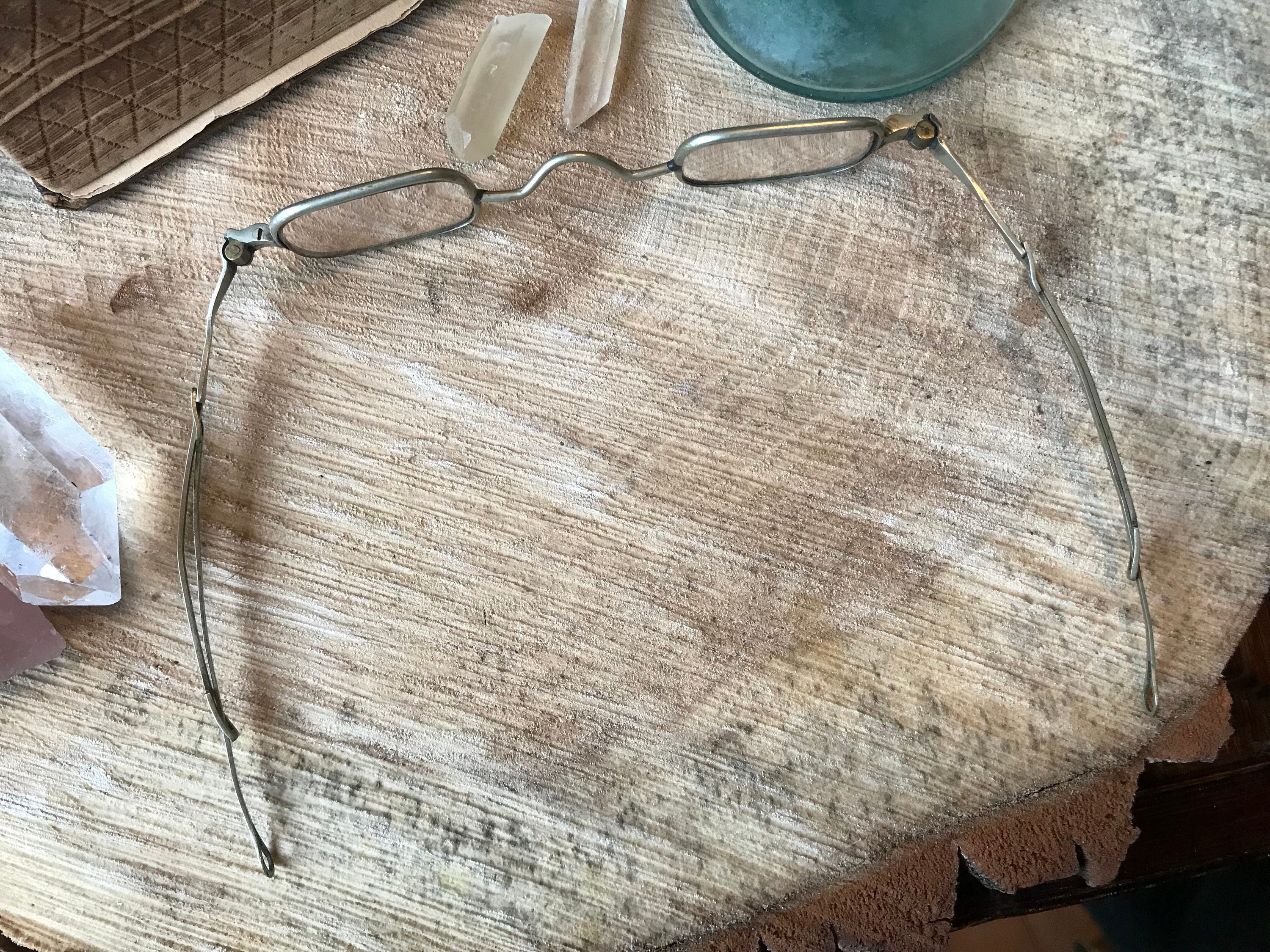 Antique Straight Temple Square Eyeglasses 1800s - Etsy