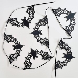 Gothic Bat Lace Bunting, Bat Banner, Bat Garland, Halloween Bat ...