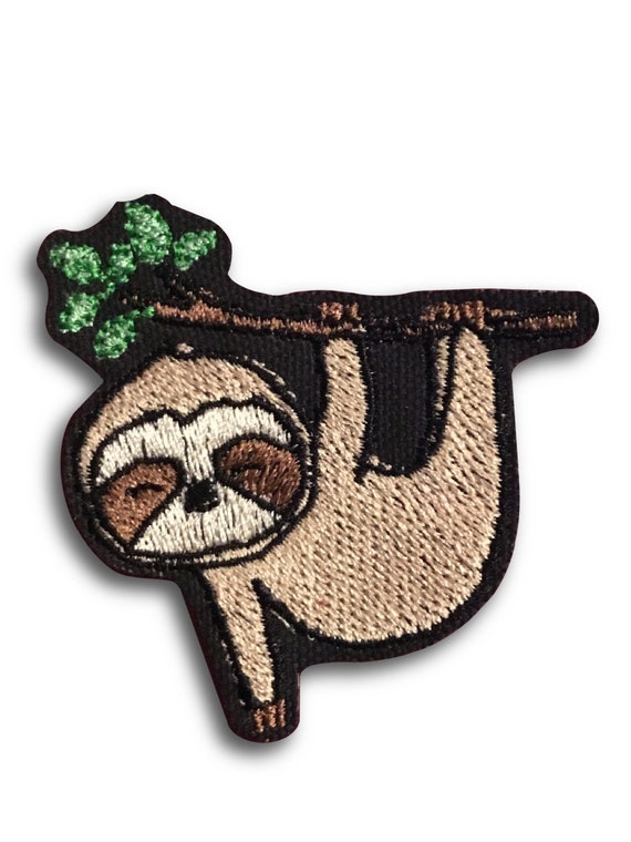 Sloth Iron on Embroidered Patch Homegrownquilts Patches | Etsy