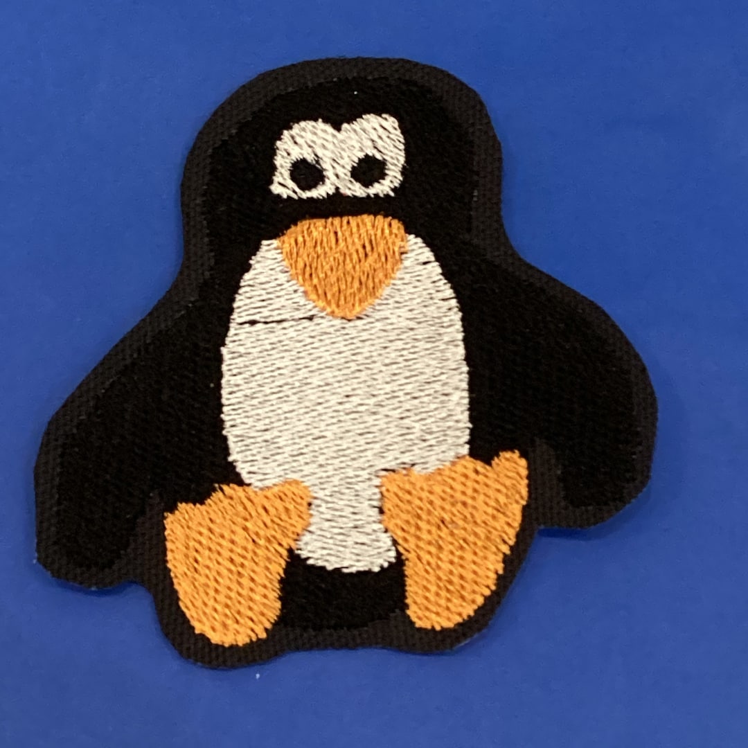 Penguin Iron on Embroidered Patch - Homegrownquilts - Patches ...