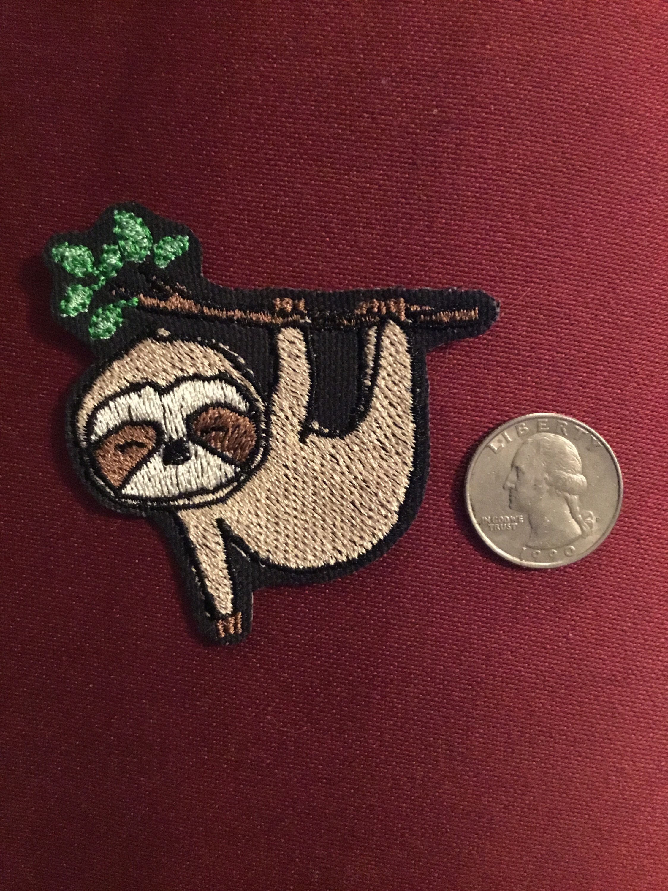 Sloth Iron on Embroidered Patch Homegrownquilts Patches | Etsy