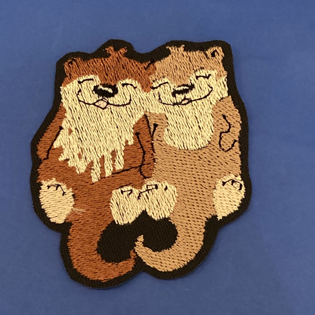 Otter Iron on Embroidered Patch Homegrownquilts Patches Embroidery - Etsy