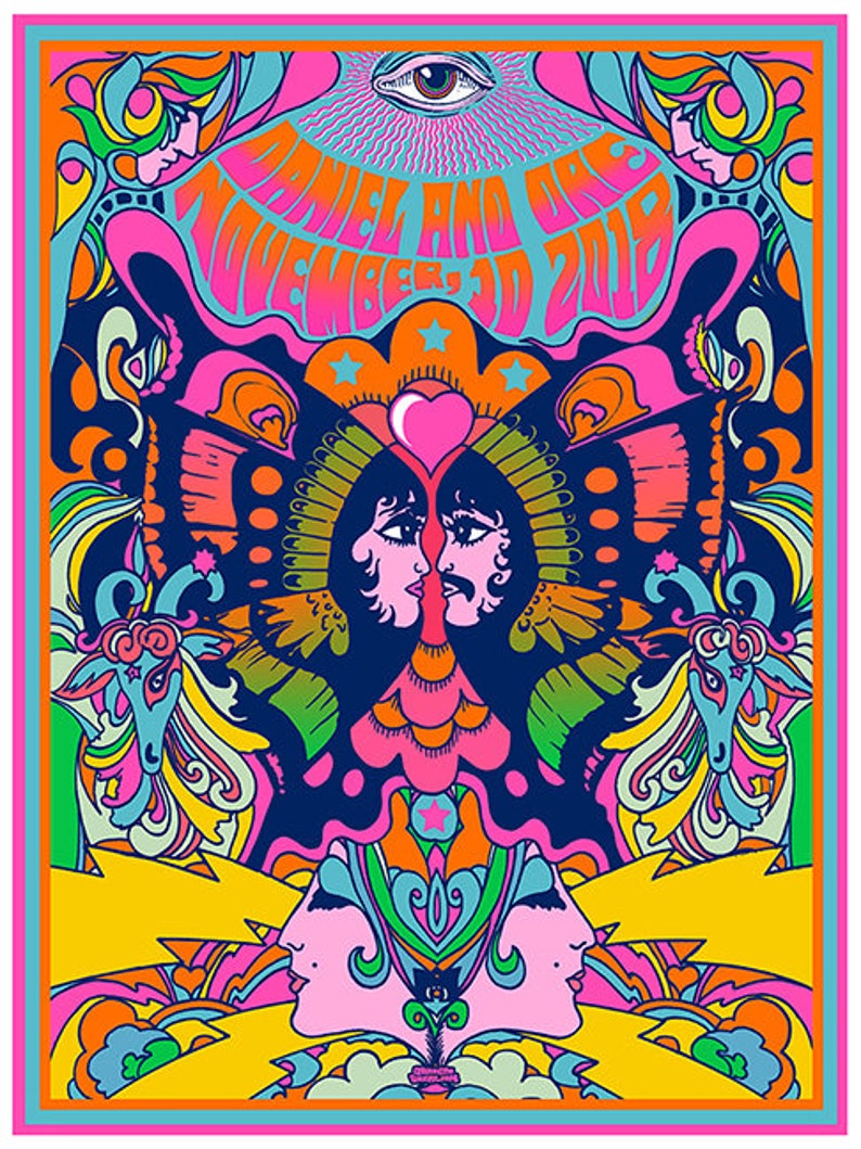 This Psychedelic Poster by Darren Grealish - Etsy