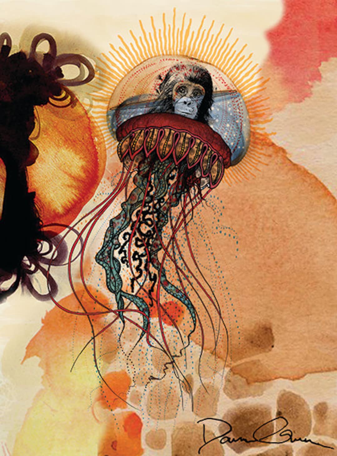 Humanzee Illustration by Artist: Darren Grealish - Etsy