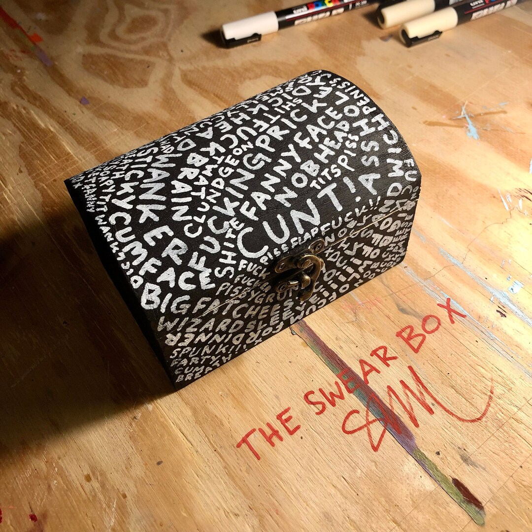 Swear Word Box, Funny Swear Gifts, Rude Gifts, Cuss Word Art, Funny ...